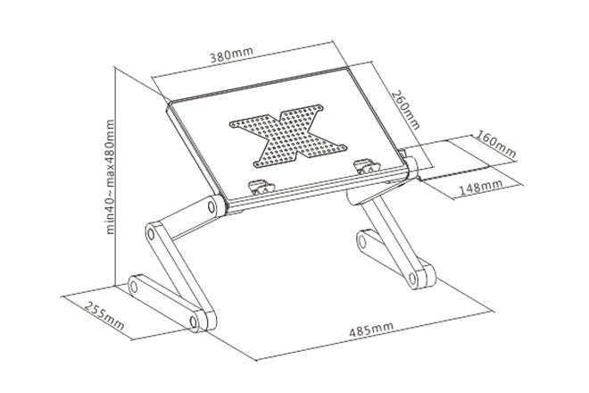 Laptop Riser Stand with Mouse Pad